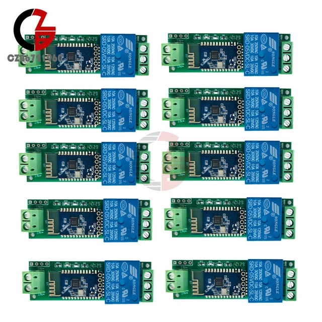 1-10PCS DC 5V 1 Channel Bluetooth Relay Module APP Control Switch IoT ...