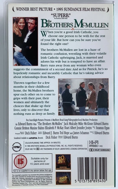 THE BROTHERS MCMULLEN (VHS/1995) (DRAMA/ROMANCE) Edward Burns (NEW—SEALED VIDEO) $30.85 ...