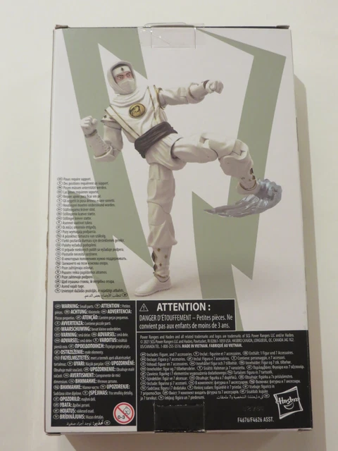 POWER RANGERS WHITE NINJA RANGER LIGHTNING COLLECTION Tommy MMPR Mighty ...