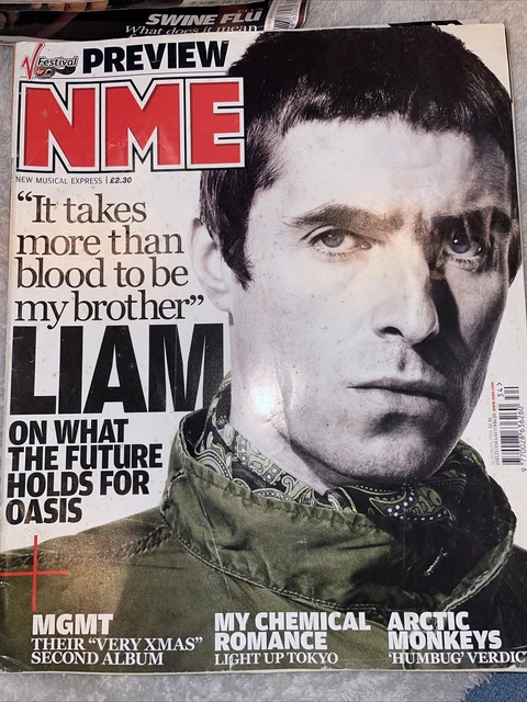NME MAGAZINE LIAM Gallagher MGMT Arctic Monkeys 22 August 2009 £1.50 ...
