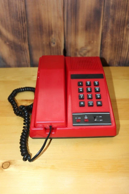 VINTAGE RED PUSH Button Phone $19.90 - PicClick