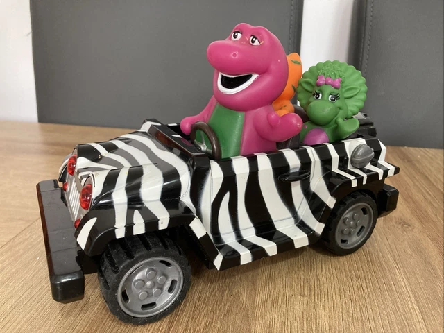 BARNEY AND FRIENDS Dinosaur Safari Jeep Push Along Vehicle car toy £12. ...