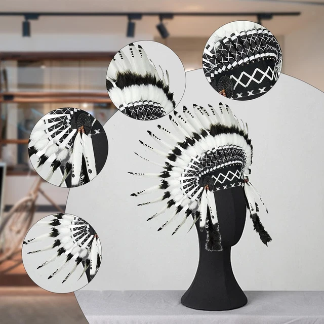 INDIAN HEADDRESS AMERICAN Chief Indian Native Hat for Dance Show ...