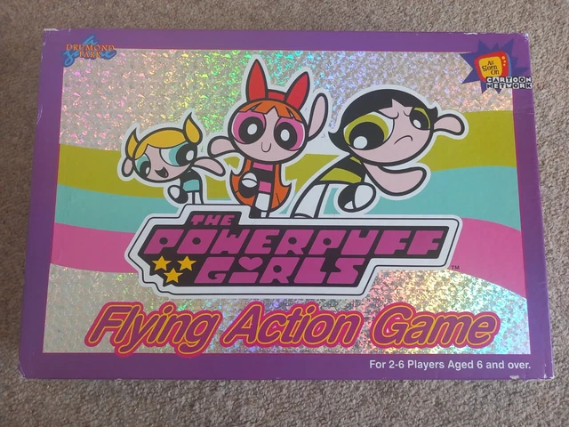 THE POWERPUFF GIRLS Flying Action Game Board Game Cartoon Network 2000 ...