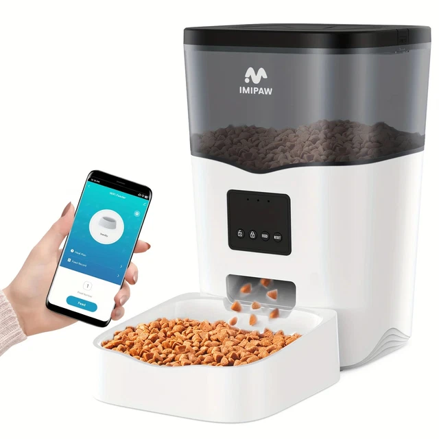 IMIPAW 3L SMART WiFi Pet Feeder - Automatic Cat & Dog Food Dispenser ...