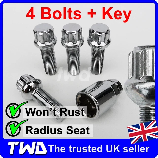 EXTRA LONG 35MM WHEEL LOCKING BOLTS FOR PORSCHE BOXSTER CAYMAN WITH ...