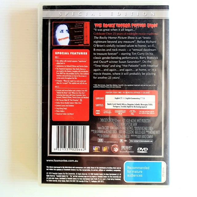 ROCKY HORROR 5 x DVD Gift Set LGBTQI+ Musical, Priscilla Birdcage ...