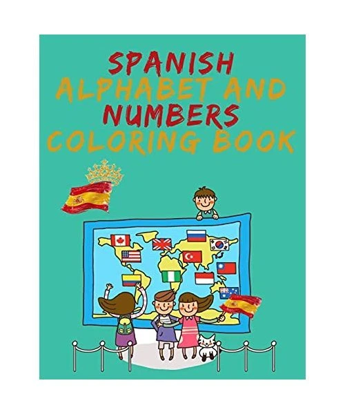 SPANISH ALPHABET AND Numbers Coloring Book.Stunning Educational Book ...
