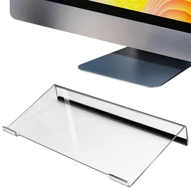 COMPUTER KEYBOARD STAND Acrylic Plastic Clear Angled Holder Gaming RGB ...