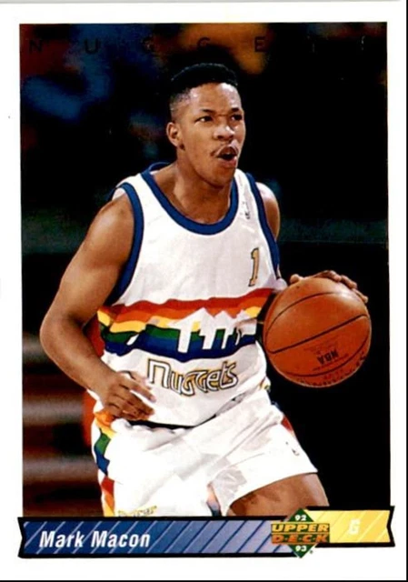 1992-93 UPPER DECK Basketball Card pépites Mark Macon Denver #191 EUR 2 ...