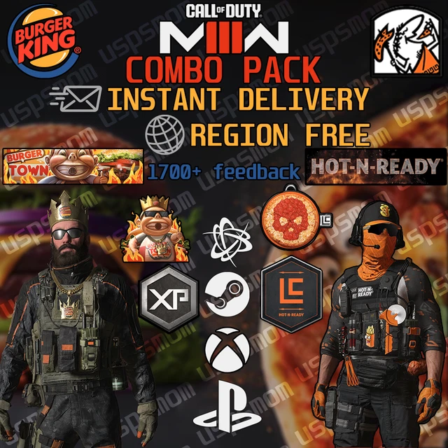 PACK COMBO OPÉRATEUR Call of Duty Modern Warfare 3 MW3 Burger King ...