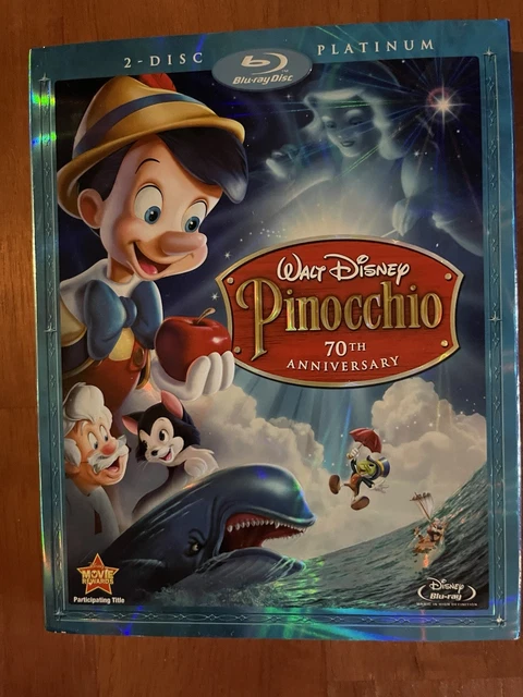 PINOCCHIO 70TH ANNIVERSARY Blu-Ray 2 Disc Platinum Edition Disney $12. ...