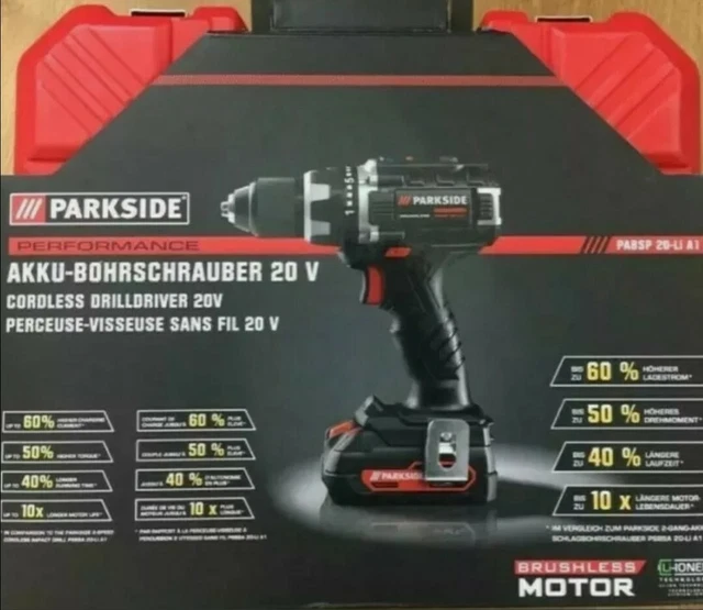 PARKSIDE PERFORMANCE PERCEUSE-VISSEUSE sans fil PABSP 20-Li B2, 20/pack ...
