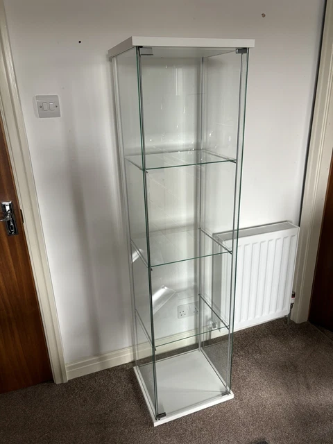 Ikea Detolf Glass Display Cabinet White £8500 Picclick Uk
