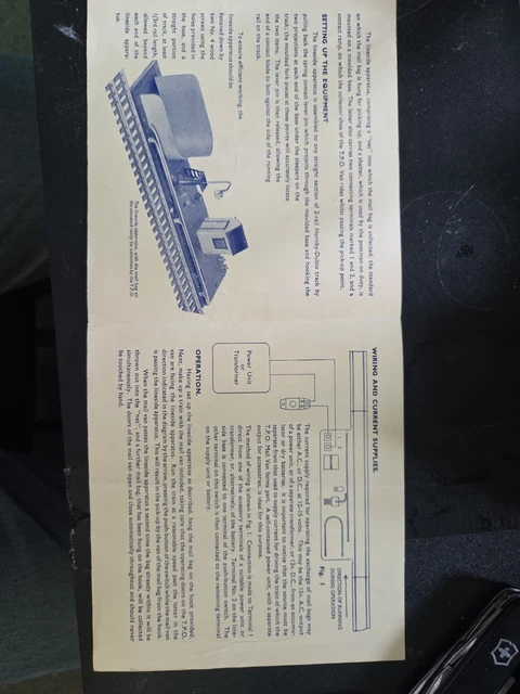 HORNBY DUBLO NO. 2400 TPO Mail Van Set Instruction Booklet £6.00 ...