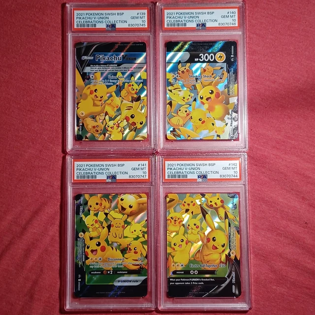 POKEMON LOT: PIKACHU V Union SWSH139 SWSH140 SWSH141 SWSH142 Promo ...