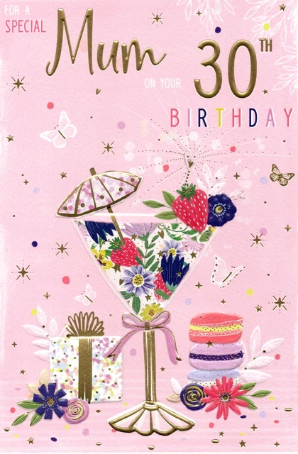 MUM 30. GEBURTSTAGSKARTE Alter 30 ~ Modernes Design ~ Qualitätskarte ...