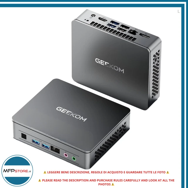 GEEKOM MINI PC Air12 Lite, Intel N150, 16GB RAM 512GB SSD Dual ...