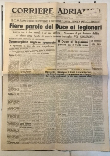 WW2@IL DUCE PARLA Ai Legionari In Partenza X Il Fronte Russo EUR 27,03 ...