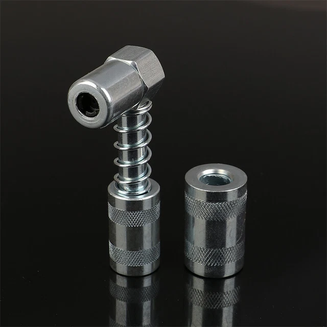 90 DEGREE GREASE Coupler Grease Fitting Tool Coupler Adapter Fitting T ...