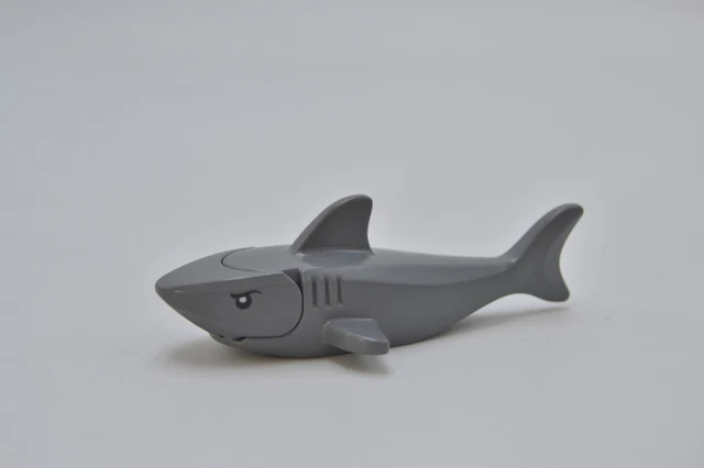 LEGO HAI NEUES dunkelgrau Dark Bluish Gray Shark with Gills ...