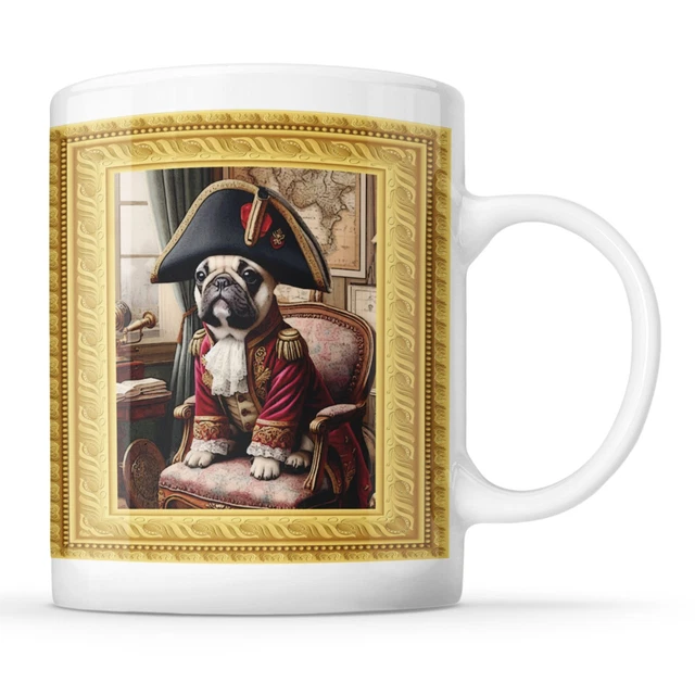 FRENCH BULLDOG, PUG Napoleon Style Portait - Funny Dog Mug £10.99 ...