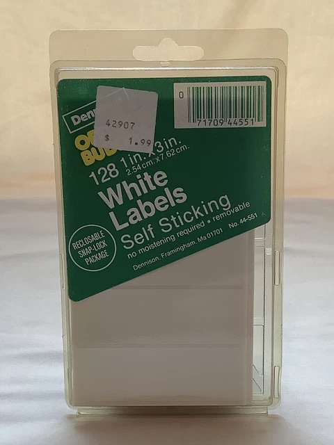 REMOVABLE WRITABLE RECTANGULAR Labels, 1 x 3 Inch, White, 128 Count $4. ...