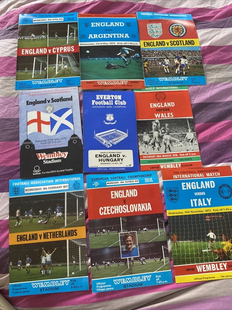 15 X ENGLAND International football programmes £13.00 - PicClick UK