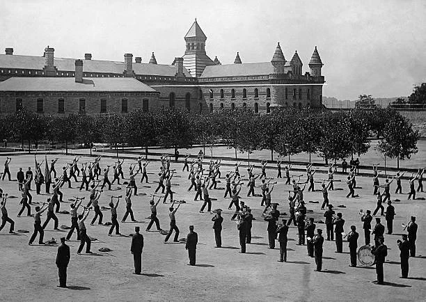 OHIO STATE REFORMATORY in Mansfield prison for sports exercises 1911 ...