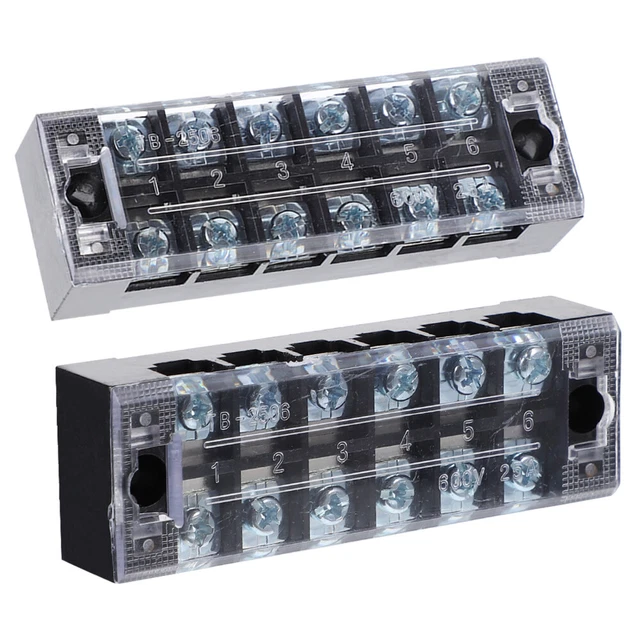 5 PCS SCREW Terminal Block Terminals Dual Row Blocks Double £11.48 ...