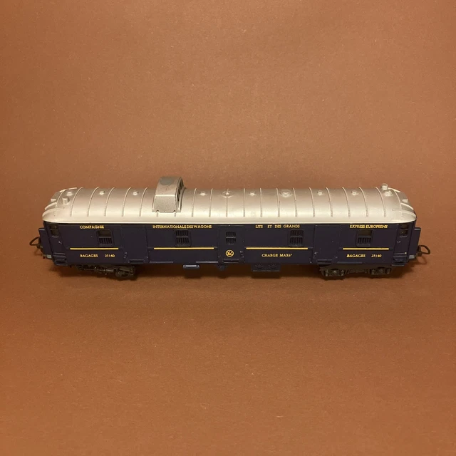 VINTAGE LIMA 9301 HO Gauge CIWL Baggage Car 25140 Blue Good Condition £ ...