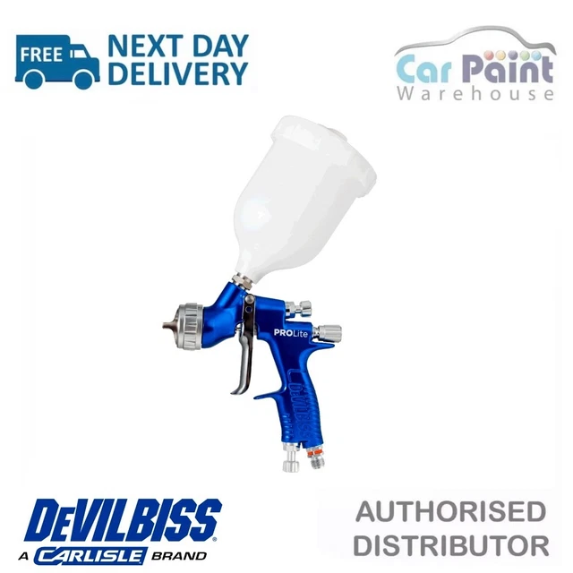 DEVILBISS NEW GTI PRO LITE Spray Gun Blue Clear Coat T110 1.3mm Tip ...