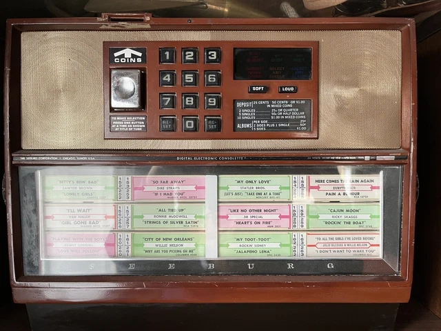 VINTAGE RARE SEEBURG Wallbox Jukebox Type DEC125B DEC-125B w/ Original ...