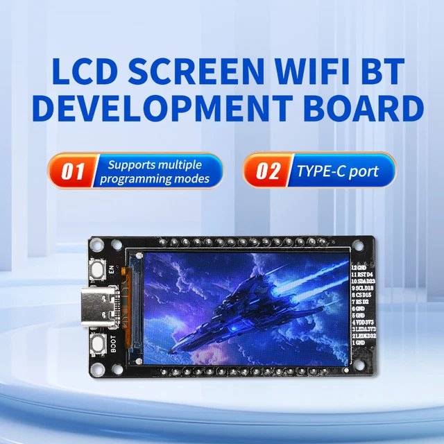 Esp32 Lcd Wifi Bluetooth Development Board Esp32 Wro 32 Module Type C