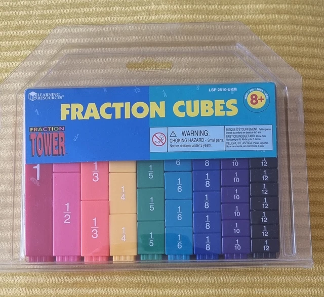 LEARNING RESOURCES FRACTION Percent Decimal Tower Equivalency Cubes £11 ...