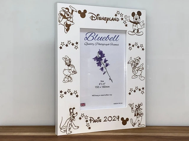 PERSONALISED DISNEYLAND PARIS 2024 Photo Frame Engraved 4x6" Portrait ...