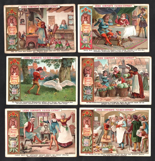THE DWARF NOSE Fairy Tale Vintage Card Set Liebig 1894 Red Squirrel ...