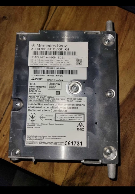 MERCEDES SAT NAV UNIT W213 W205 W222 NTG 5.5 With Pin £300.00 - PicClick UK