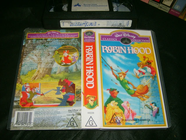 ROBIN HOOD - RARE Australian Walt Disney Classics Home Video Vhs Issue ...