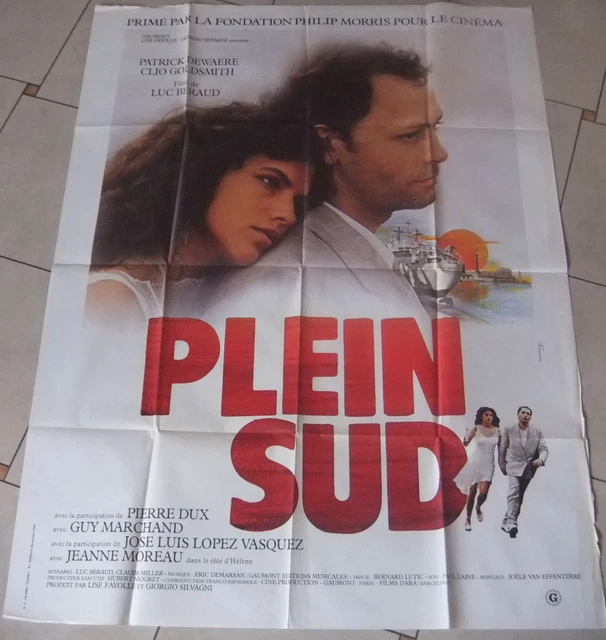 AFFICHE DE CINÉMA 160 x 120 cm - PLEIN SUD - Jeanne Moreau Patrick Dewaere EUR 12,00 - PicClick FR