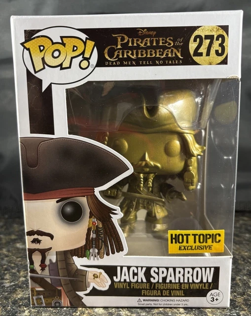 FUNKO POP CAPTAIN Jack Sparrow Gold Pirates Of The Caribbean Hot Topic ...