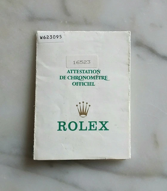 ROLEX GUARANTEE WARRANTY Paper Booklet Daytona 16523 / W EUR 1.490,00 ...