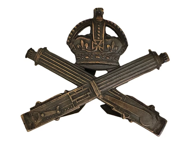 BRITISH ARMY WWI Machine Gun Corps M.G.S. Officers bronze cap badge £32 ...