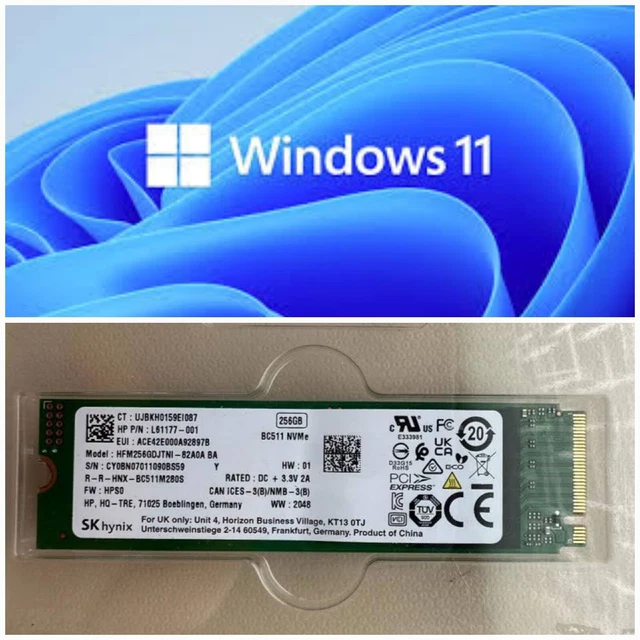 SSD NVME WINDOWS 11 Preinstallato - Hynix 256Gb Nvme M.2 EUR 15,00 - PicClick IT