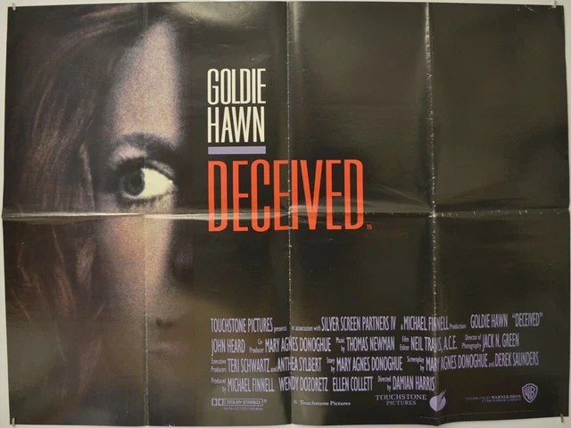 DECEIVED (1991) ORIGINAL Cinema Quad Movie Poster - Goldie Hawn £6.25 - PicClick UK