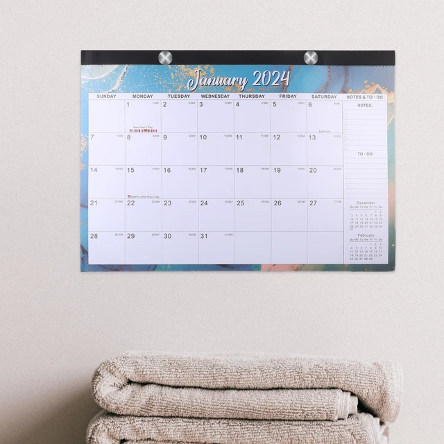 CALENDRIER MURAL CALENDRIER anglais Calendrier mensuel Calendrier mural ...