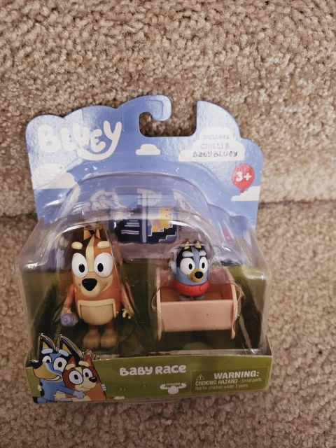 2023 DISNEY JR. Bluey Baby Race Baby Bluey & Chili Figures Set New £18. ...