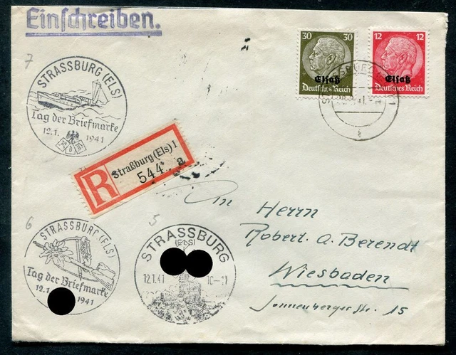 ALSACE 1941 DAY Postage Stamp Beautiful R-Letter (AA5317 £15.41 ...