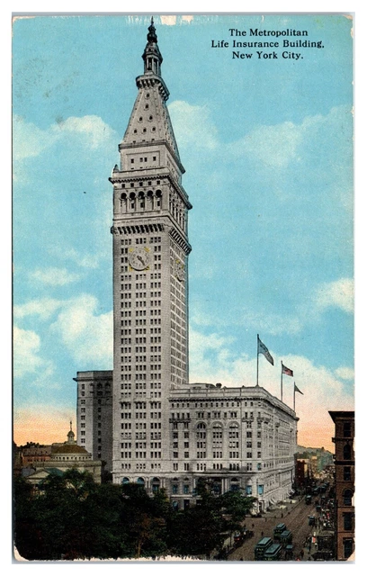 CARTOLINA - THE Metropolitan Life Insurance Building a New York City NY ...