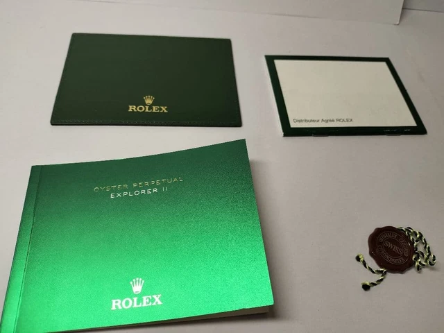 ROLEX EXPLORER II Manual Set Genuine Booklet Tag Pass Case Japan Guide ...